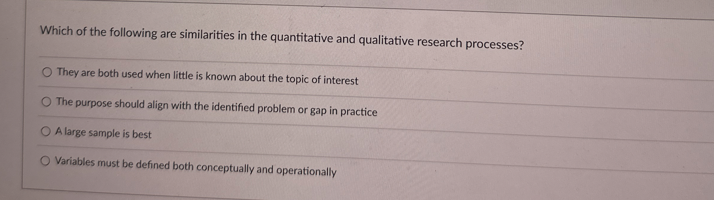 Solved Which of the following are similarities in the | Chegg.com