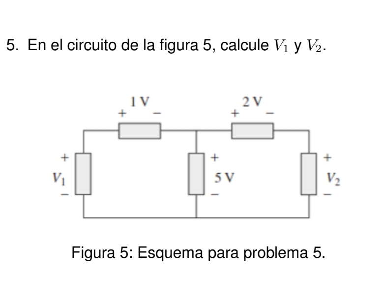Solved En el circuito de la figura 5 , ﻿calcule V1 ﻿y | Chegg.com