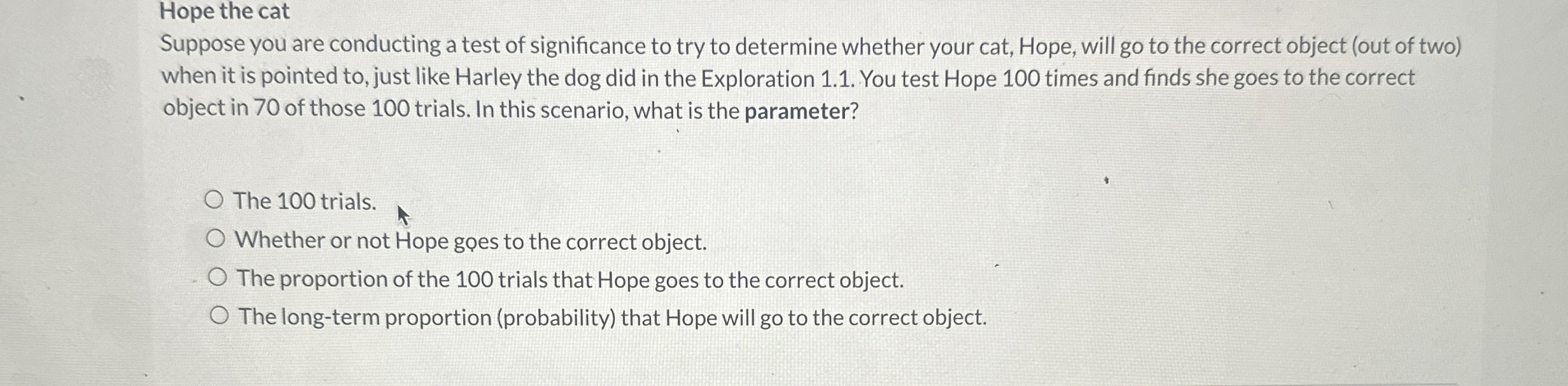 Solved Hope the catSuppose you are conducting a test of | Chegg.com