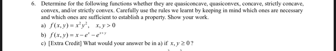 Solved Determine for the following functions whether they | Chegg.com