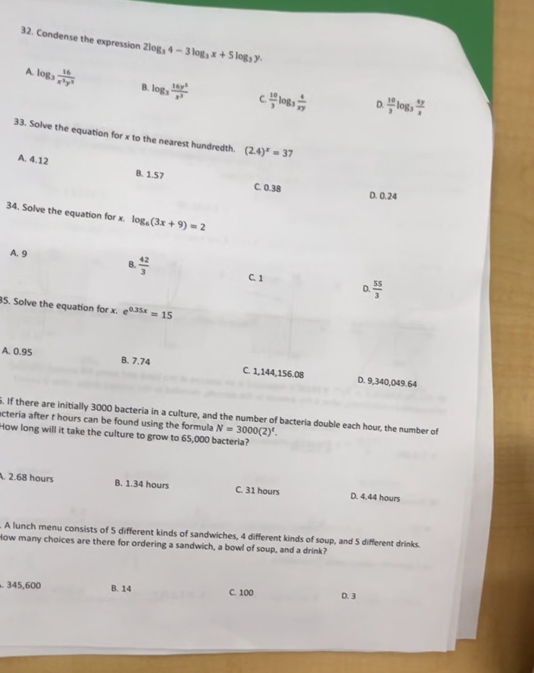 Solved Condense the expression | Chegg.com