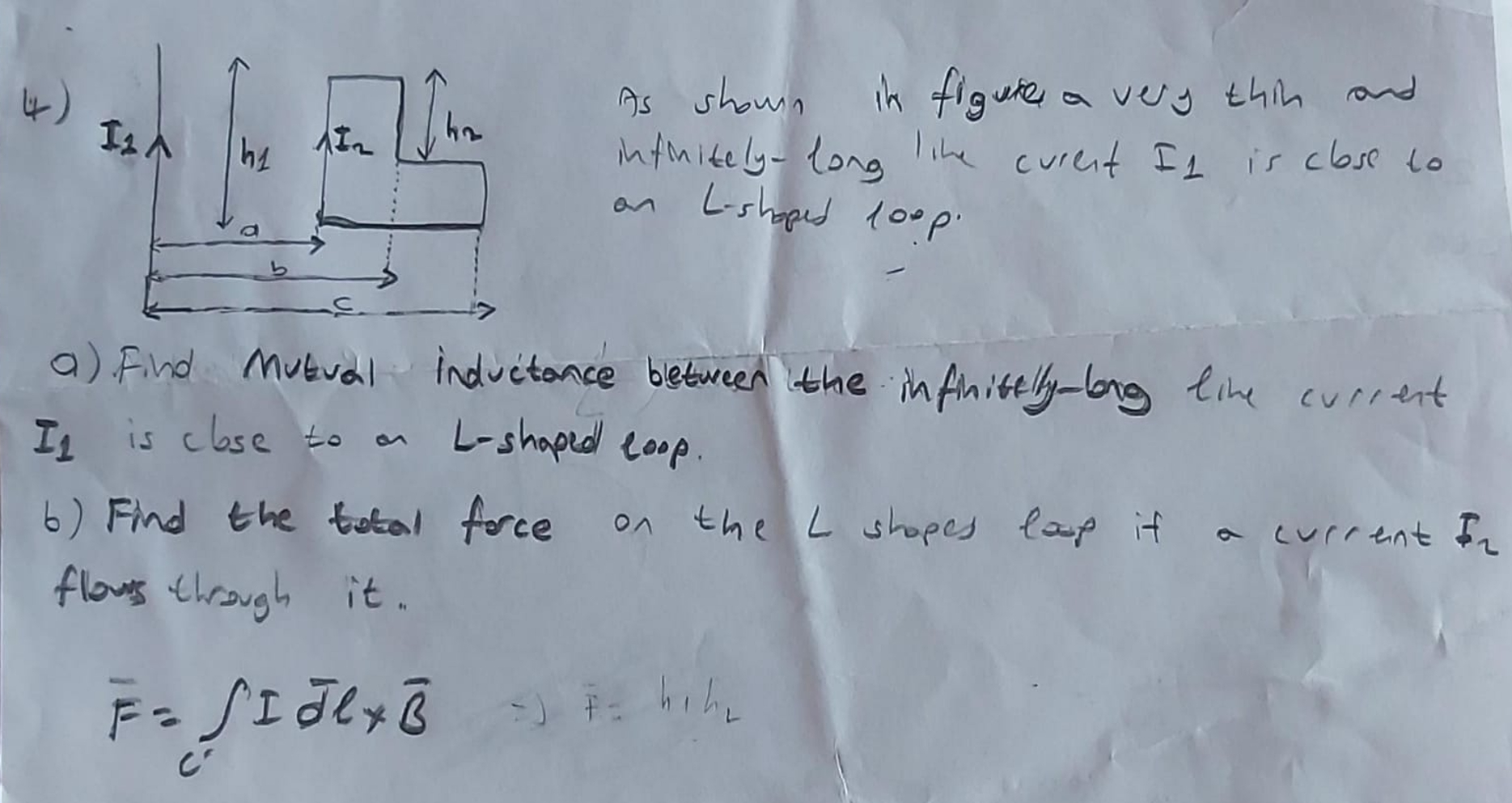 Solved As shown in figure a very thin andintinitely-long | Chegg.com