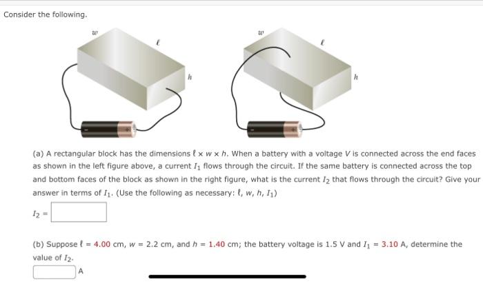 Solved Consider the following. (a) A rectangular block has | Chegg.com