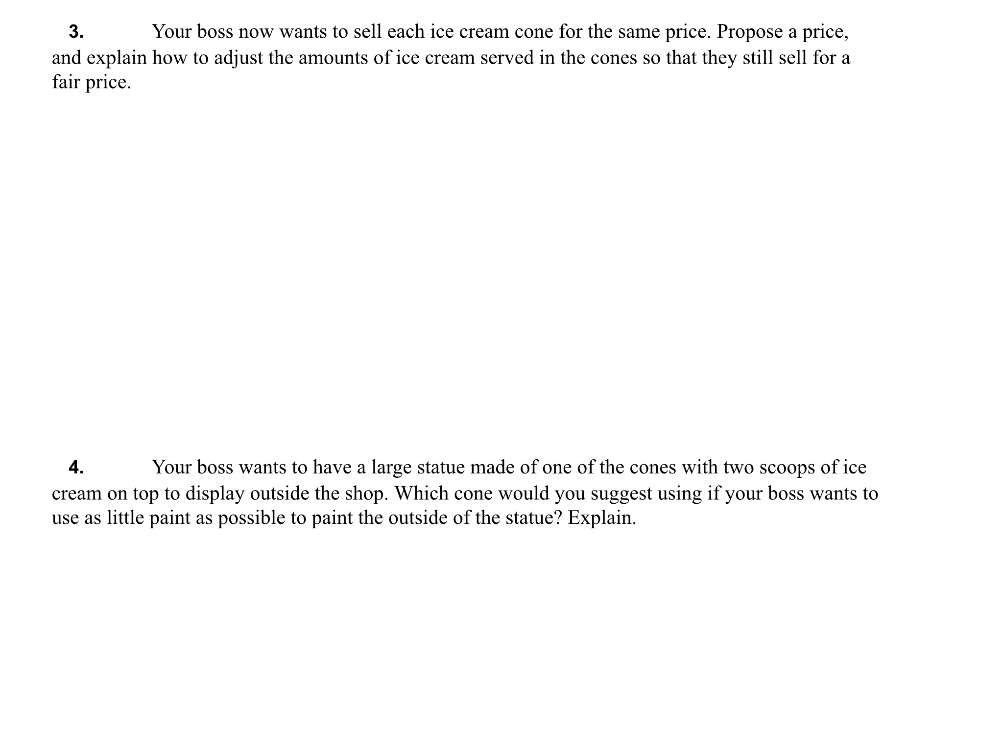 Solved Ice Cream ShopYou are hired to work at a new ice | Chegg.com