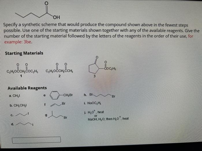 Solved Specify a synthetic scheme that would produce the | Chegg.com