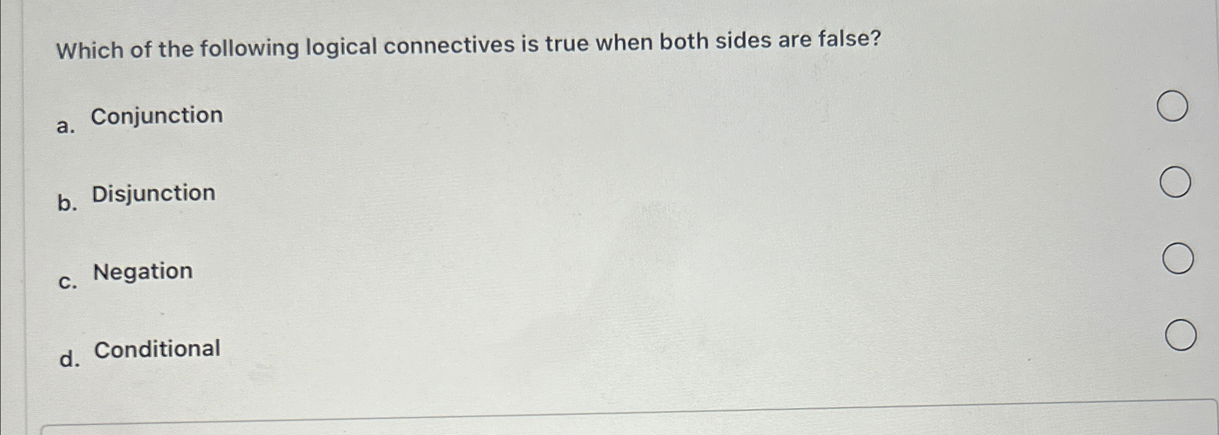 Solved Which of the following logical connectives is true | Chegg.com