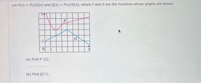 Solved Let P(x)=F(x)G(x) and Q(x)=F(x)/G(x), where F and G | Chegg.com