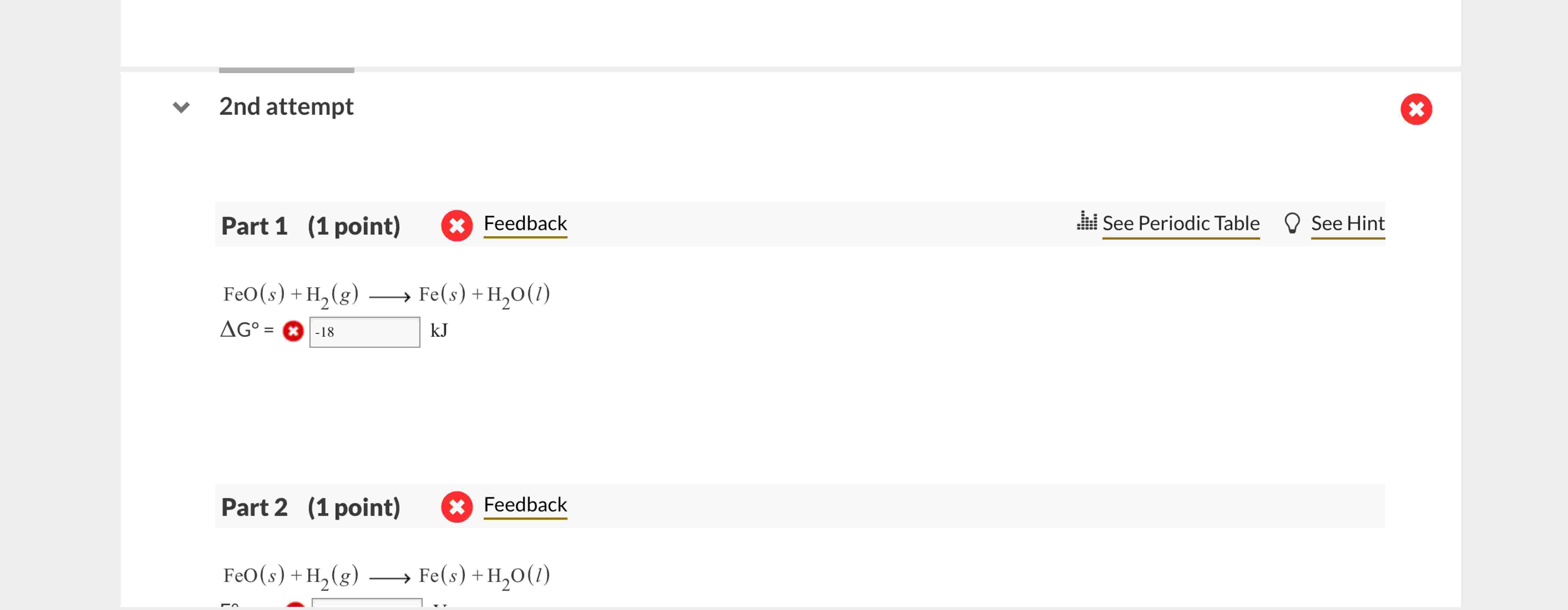 Solved 2nd ﻿attemptPart 1 (1 | Chegg.com