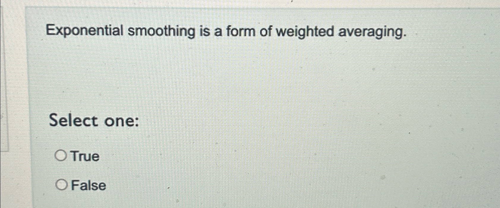 Solved Exponential smoothing is a form of weighted | Chegg.com