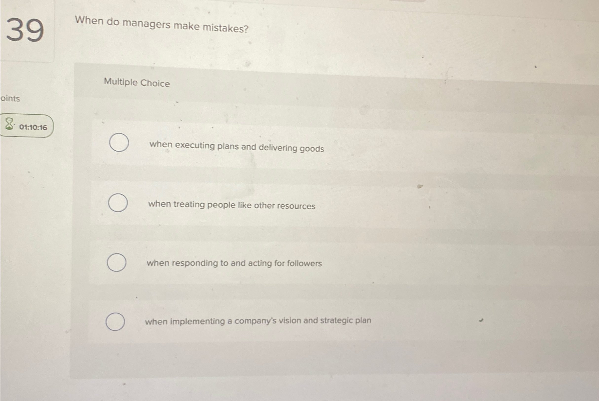 Solved 39When do managers make mistakes?Multiple | Chegg.com
