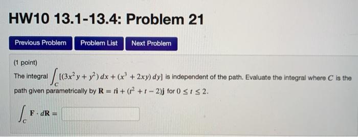 Solved HW10 13.1-13.4: Problem 21 Previous Problem Problem | Chegg.com