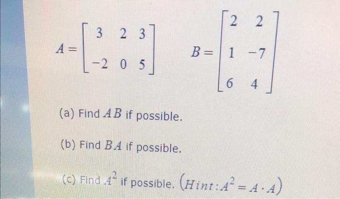 Solved (a) Give the order of the matrix. (b) Classify the | Chegg.com