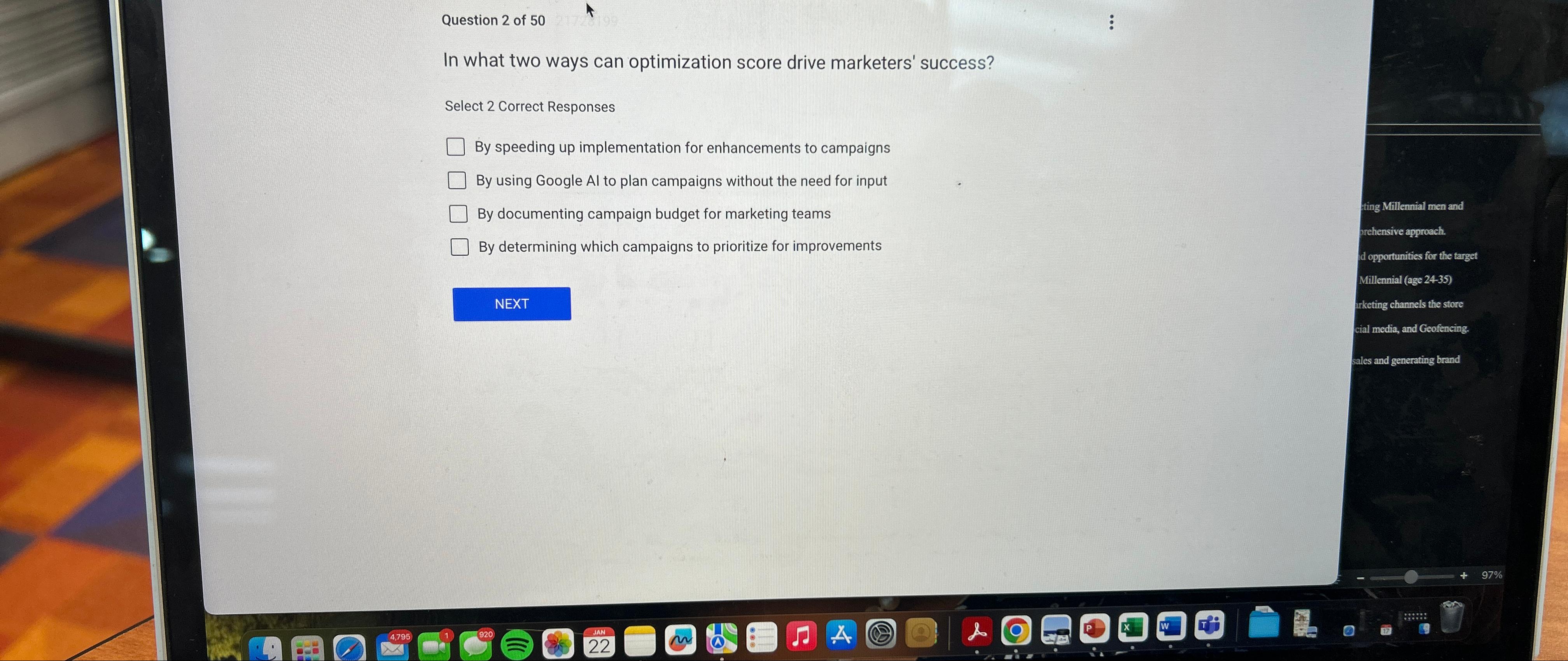 Solved Question 2 ﻿of 50In what two ways can optimization | Chegg.com