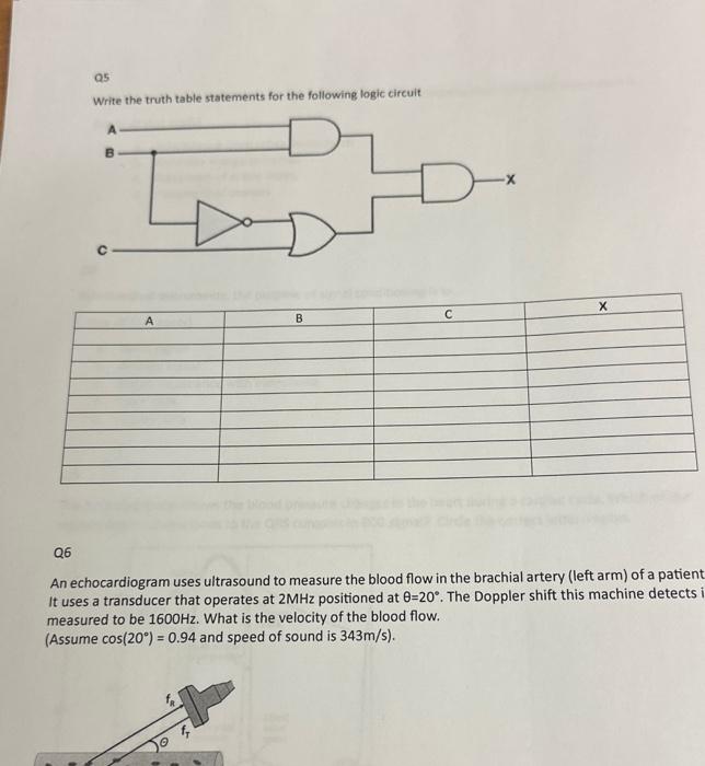 Solved Q5 Write the truth table statements for the following | Chegg.com