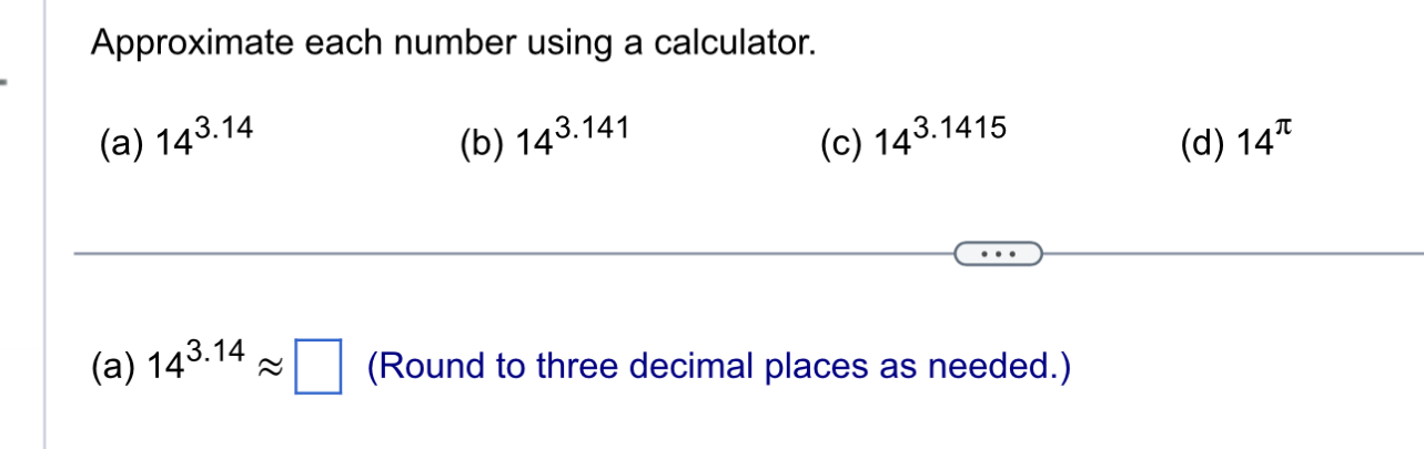 Solved Approximate each number using a | Chegg.com
