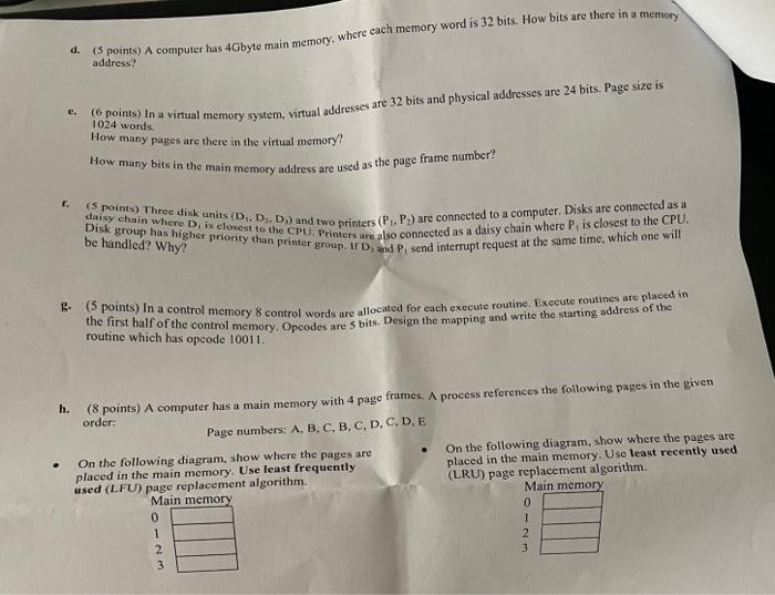 Solved Q.3. Answer the following questionsd. (5 points) A | Chegg.com