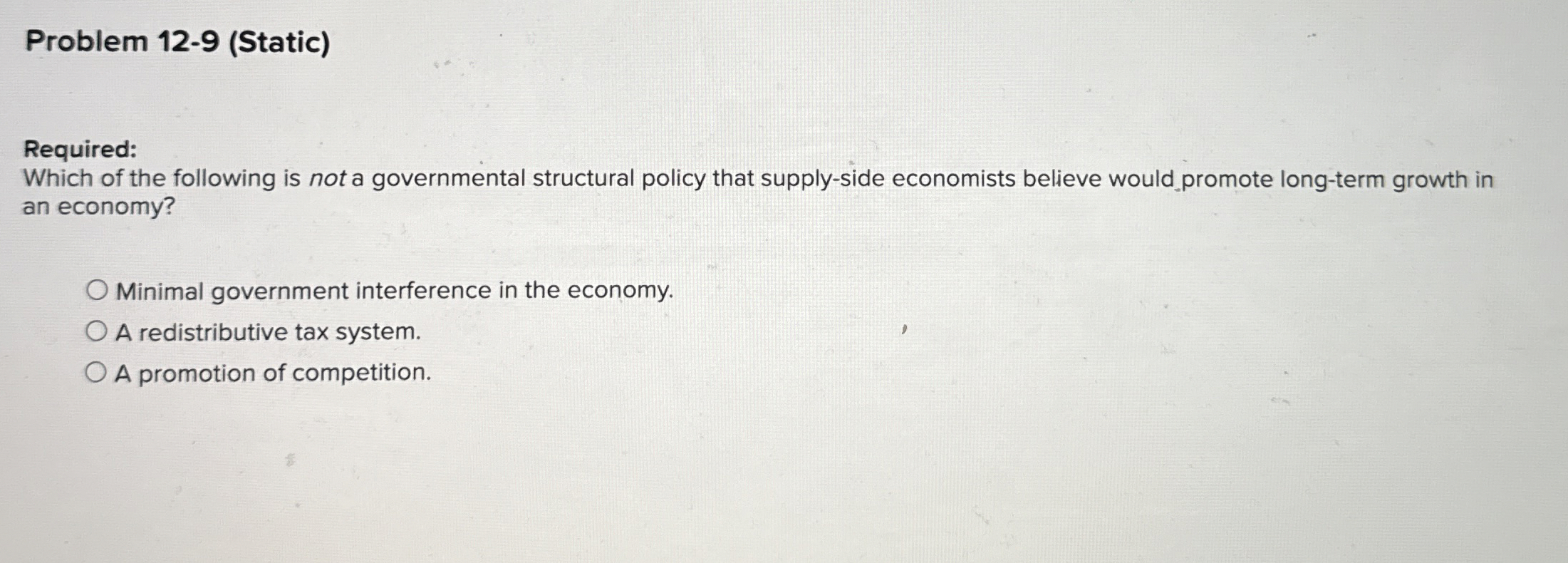 Solved Problem 12-9 (Static)Required:Which of the following | Chegg.com
