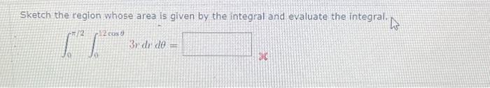 Solved Sketch the region whose area is given by the integral | Chegg.com