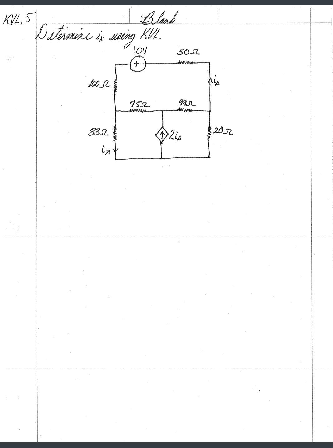 Solved 1.5 Determini ix using KVIV. | Chegg.com