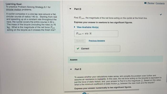 Solved Review Constants Part D Learning Goal: To practice | Chegg.com