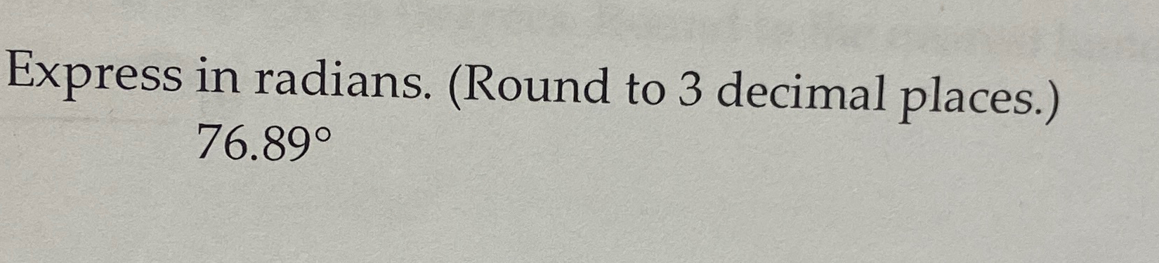 Solved Express in radians. (Round to 3 ﻿decimal | Chegg.com