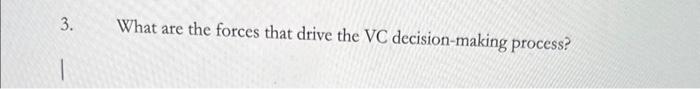 Solved What are the forces that drive the VC decision-making | Chegg.com