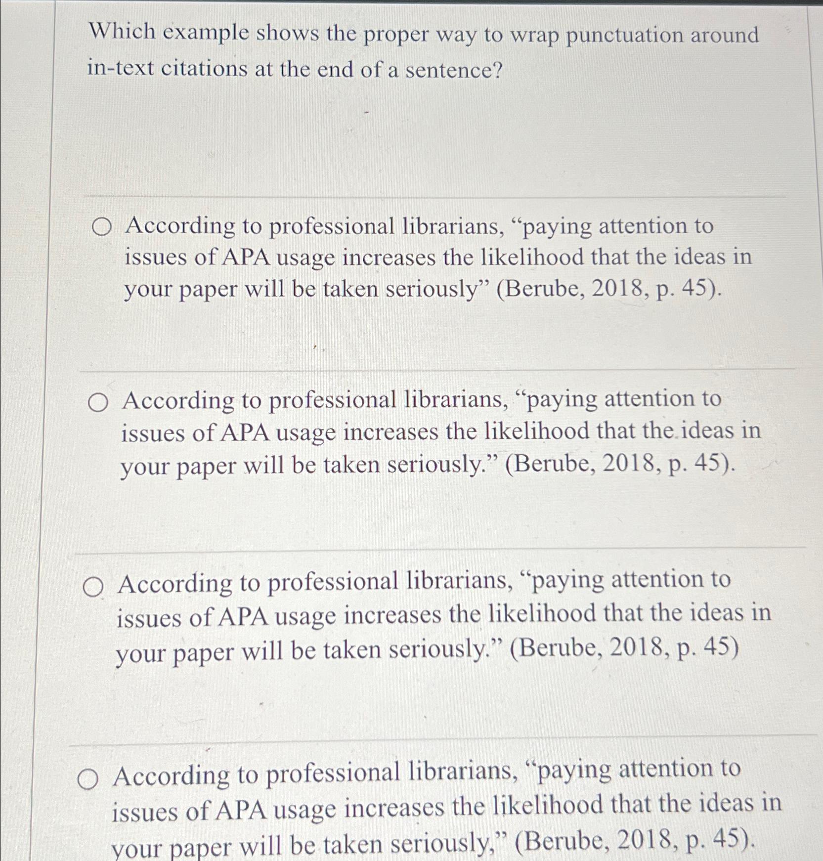 Solved Which example shows the proper way to wrap | Chegg.com