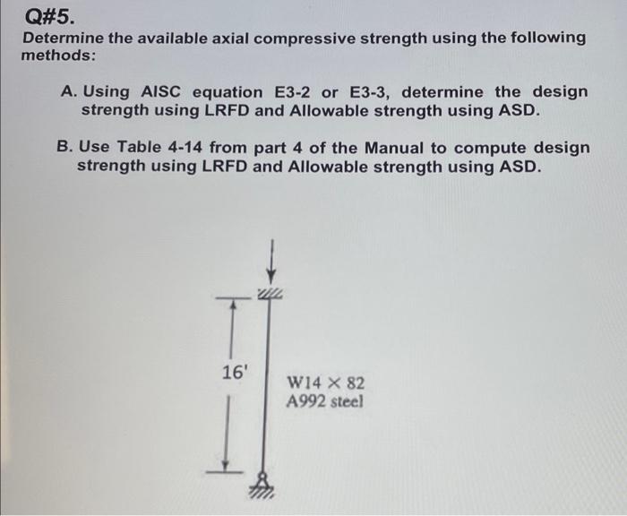 Solved Determine the available axial compressive strength | Chegg.com