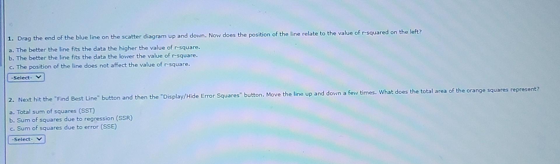 Solved Conceptual Overview: Explore how the scatter diagram | Chegg.com