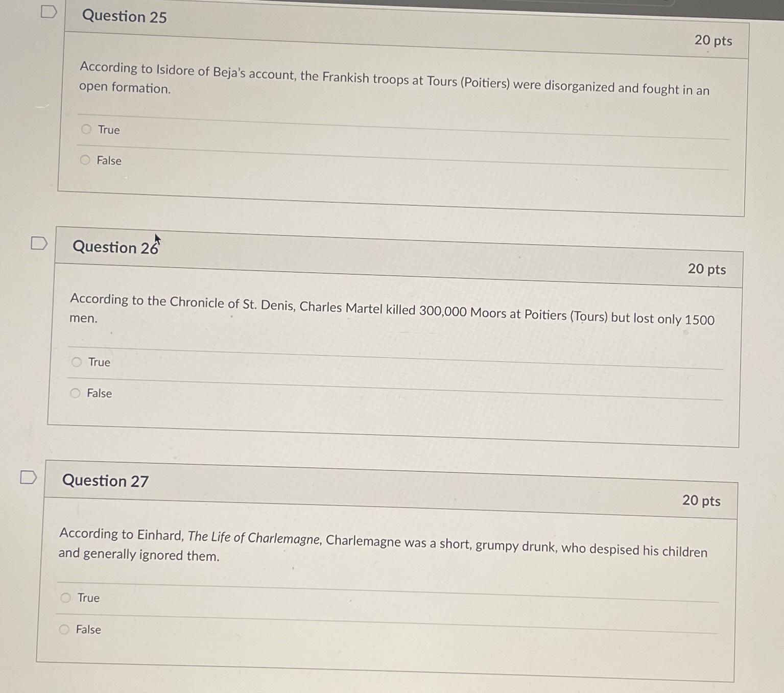 Solved Question 2520 ﻿ptsAccording to Isidore of Beja's | Chegg.com