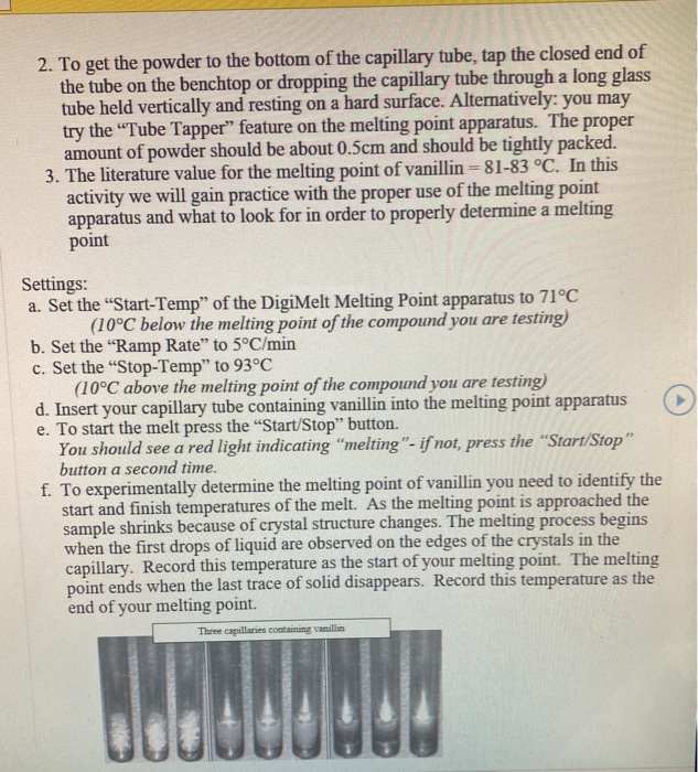Lab 4 Physical Properties II: Melting Point | Chegg.com