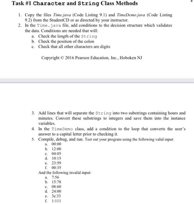 Solved Task #1 Character and String Class Methods 1. Copy | Chegg.com