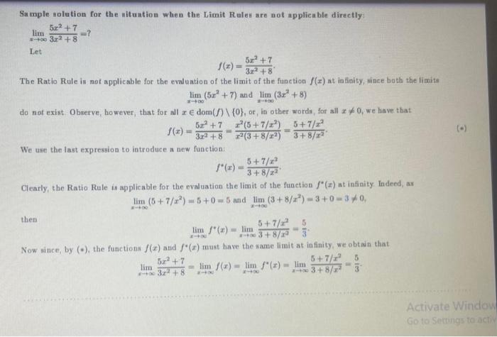 Solved 2. (Limil Rules: Rational Functions). For cach of the | Chegg.com