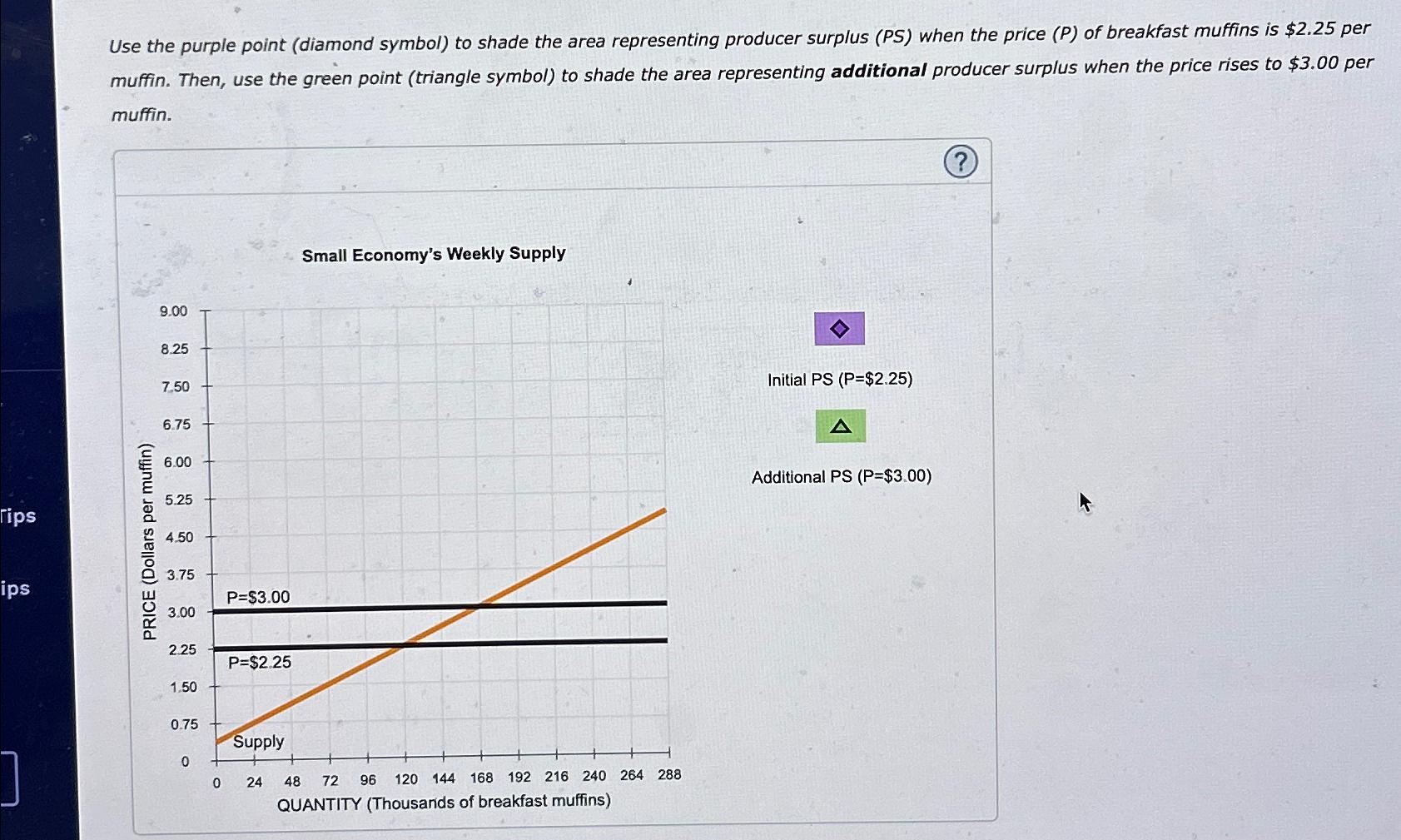 Solved Use the purple point (diamond symbol) ﻿to shade the | Chegg.com