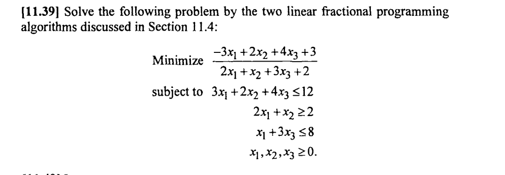 Solved [11.39] ﻿Solve the following problem by the two | Chegg.com