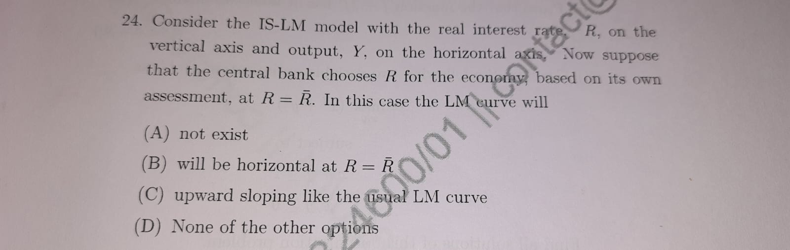 Solved Consider the IS-LM model with the real interest rate | Chegg.com