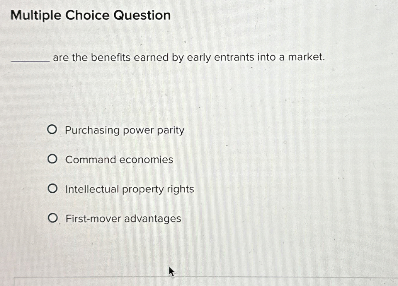 Solved Multiple Choice Questionare the benefits earned by | Chegg.com