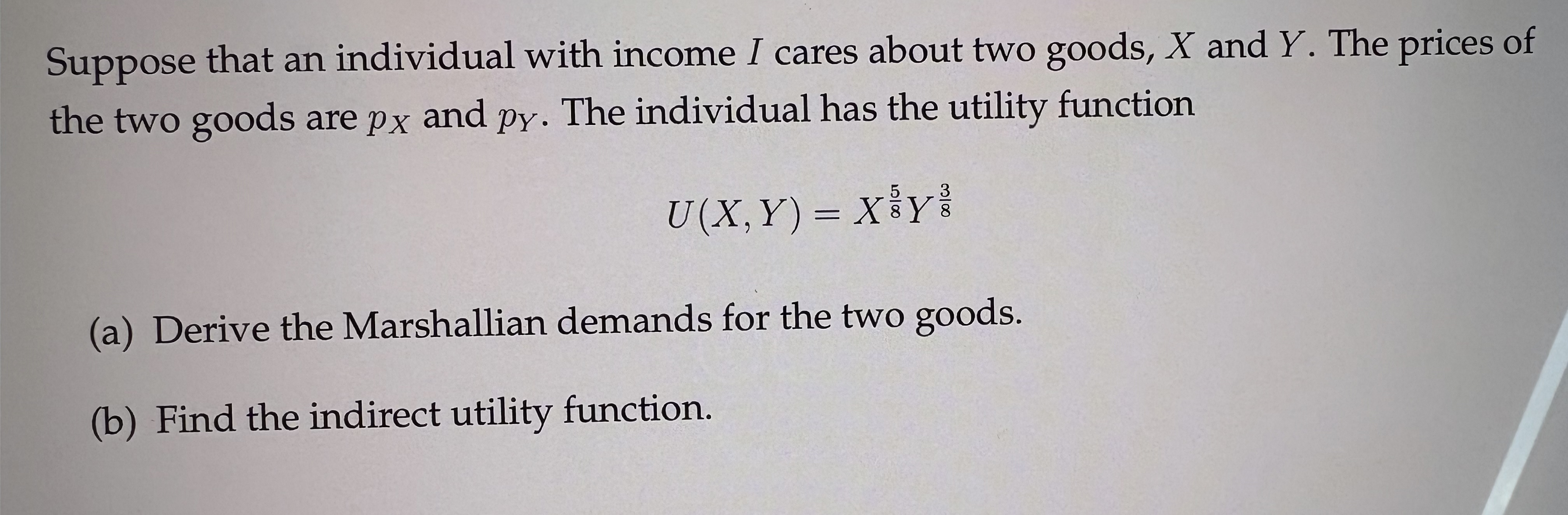 Solved Suppose that an individual with income I cares about | Chegg.com