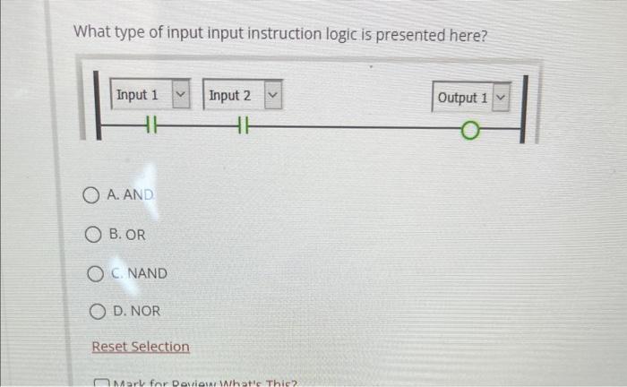 Solved What Type Of Input Input Instruction Logic Is 4988