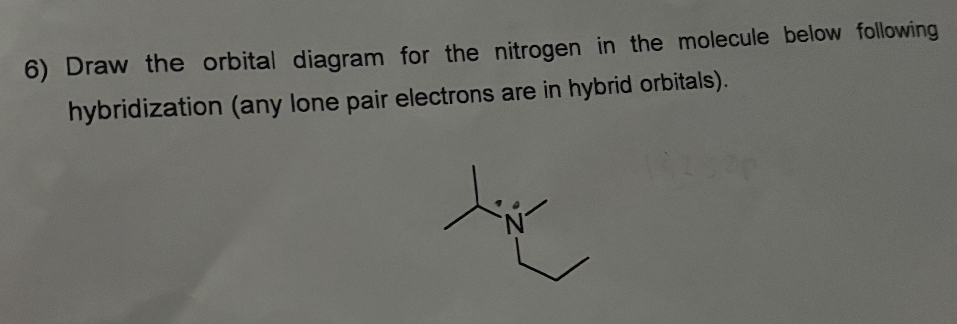 Solved Draw the orbital diagram for the nitrogen in the | Chegg.com