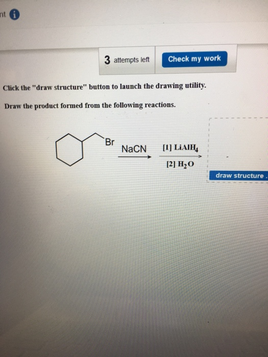 Solved 3 attempts left Check my work Click the "draw | Chegg.com