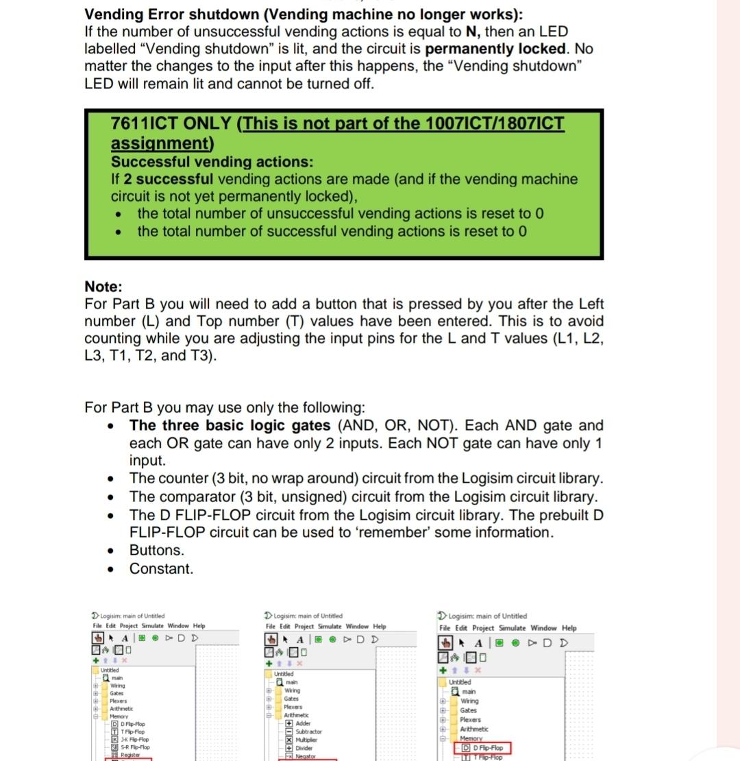 Solved T• ﻿Vending Error shutdown (Vending machine no longer | Chegg.com