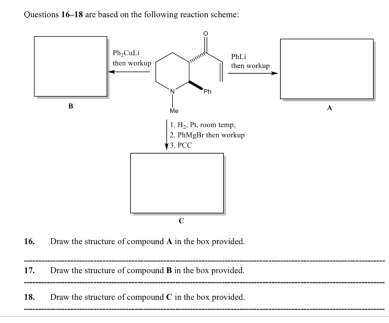 Solved Questions 16-18 ﻿are based on the following reaction | Chegg.com