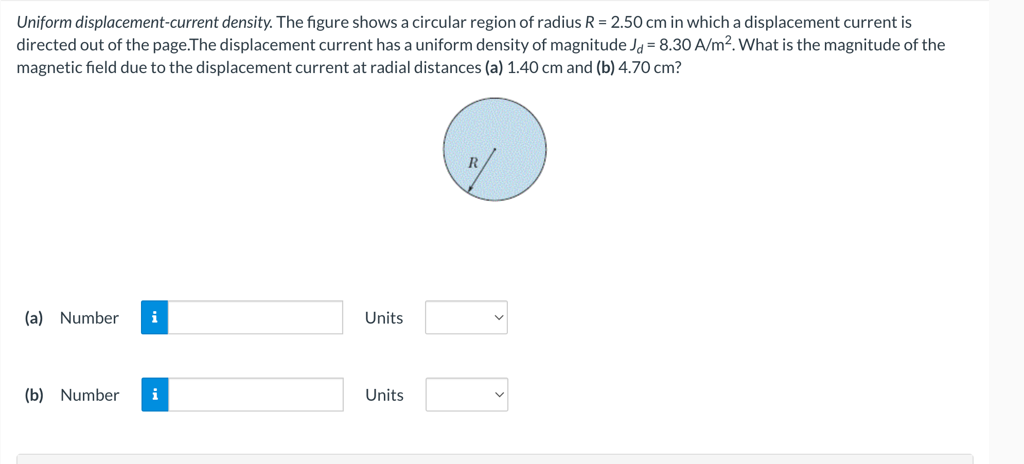 Solved Uniform displacement-current density. The figure | Chegg.com