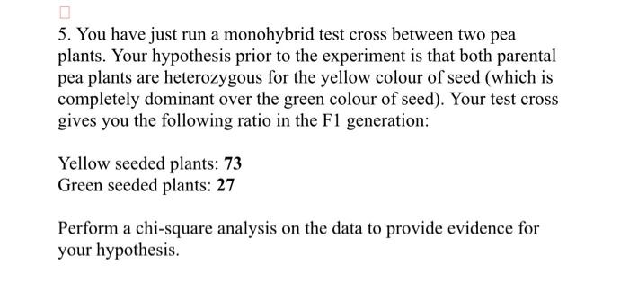 Solved use yellow seeded plants: 77 ﻿and Green seeded | Chegg.com