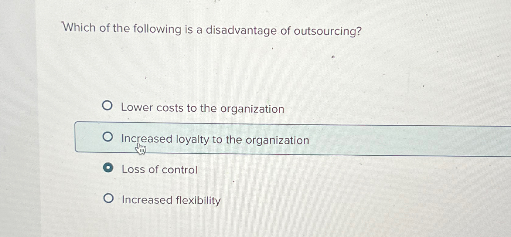 Solved Which of the following is a disadvantage of | Chegg.com