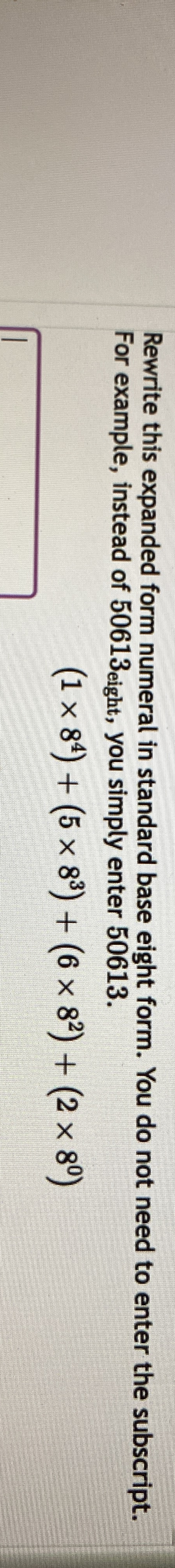 Solved Rewrite this expanded form numeral in standard base | Chegg.com