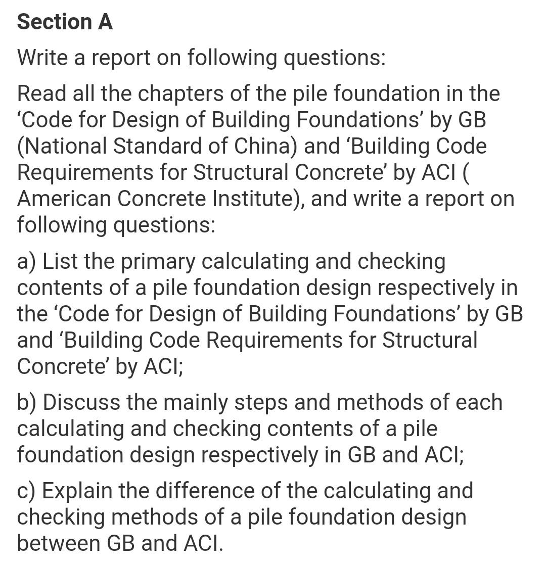 Solved Section A Write a report on following questions: Read | Chegg.com