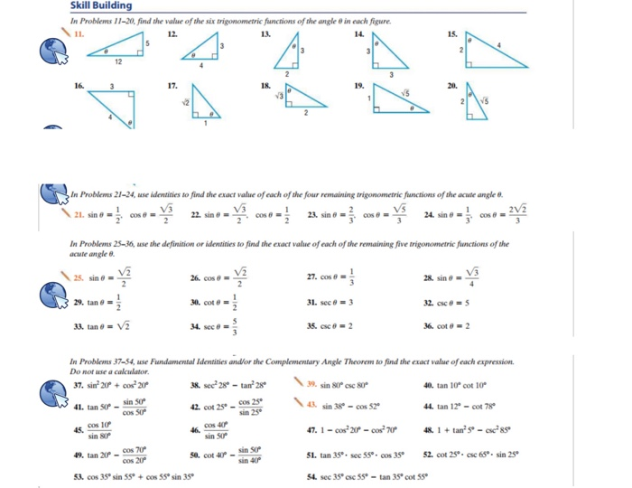 Solved Skill Building In Problems 11-20. find the value of | Chegg.com