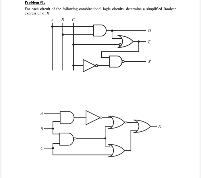Solved Problem #1: For each circuit of the following | Chegg.com